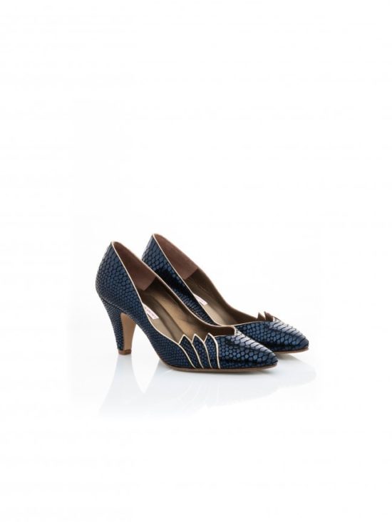 escarpin-femme-talon-bout-ferme-nubuck-imitation-python-bleu-marine ...